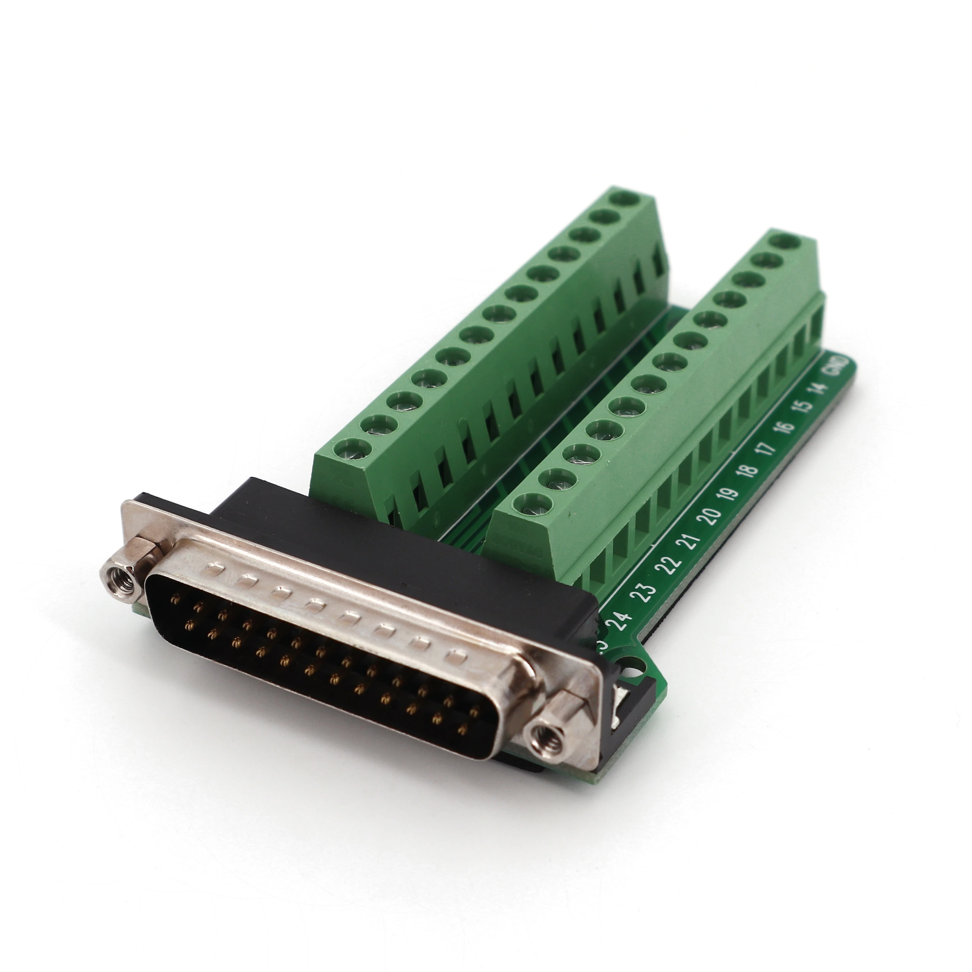 D-sub Db25 Male 25pin Plug Breakout Pcb 2 Row Terminals Board Adapter ...