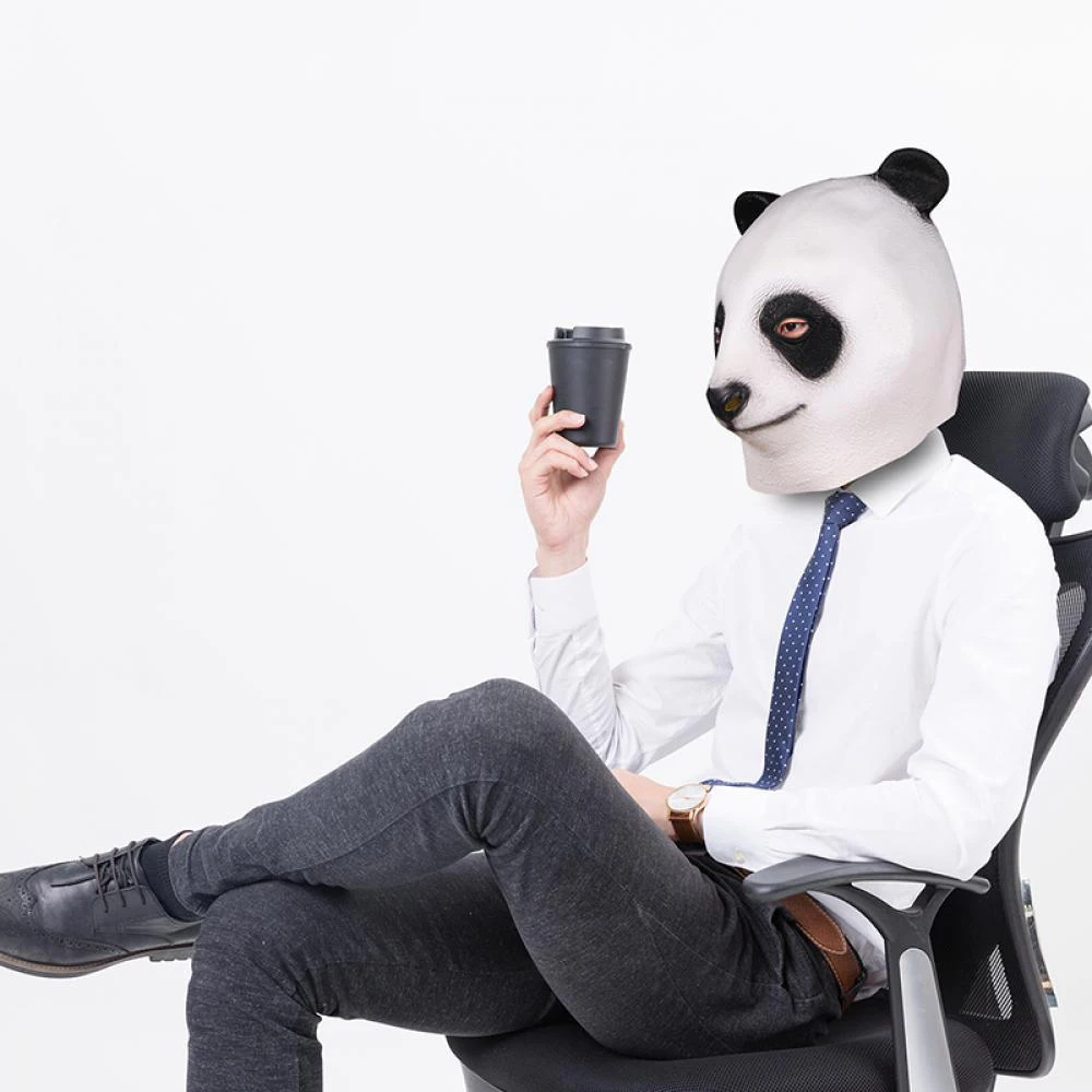 Halloween Panda Head White Cosplay Mask - AllCosplay.com
