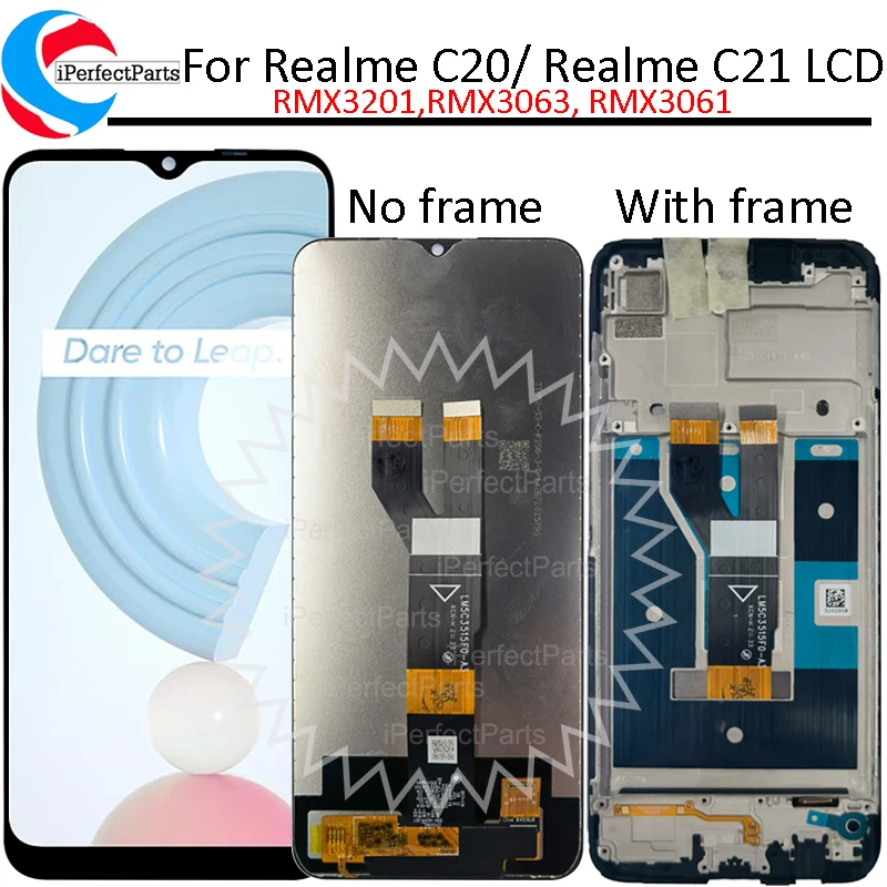 6.5''original For Oppo Realme C20 Lcd Rmx3063 Rmx3061 Display With Frame Touch Panel Screen ...