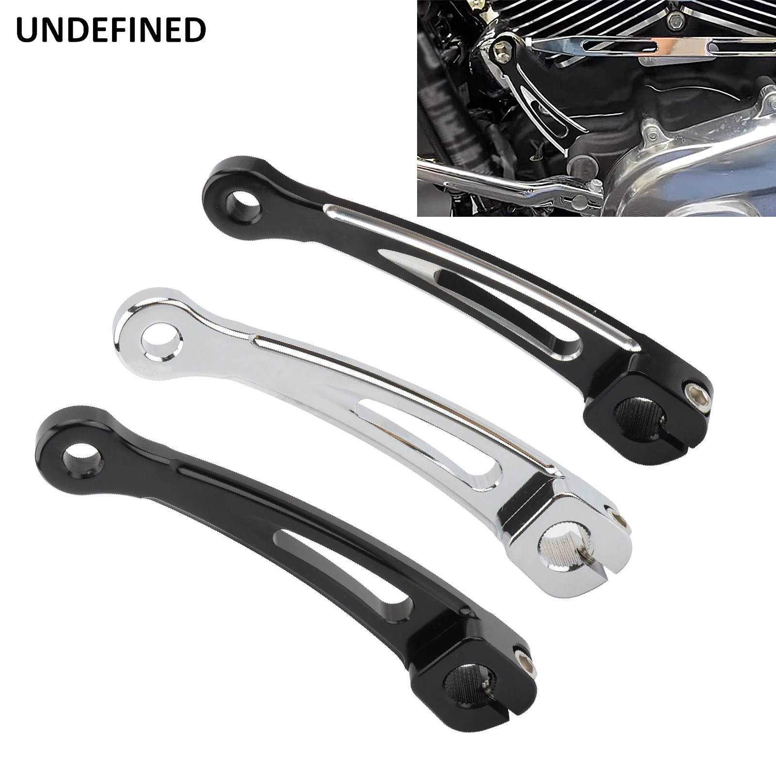 Motorcycle-Inner-Shift-Arm-Rod-Shifter-Shaft-Lever-Kit-Black-For-Harley ...