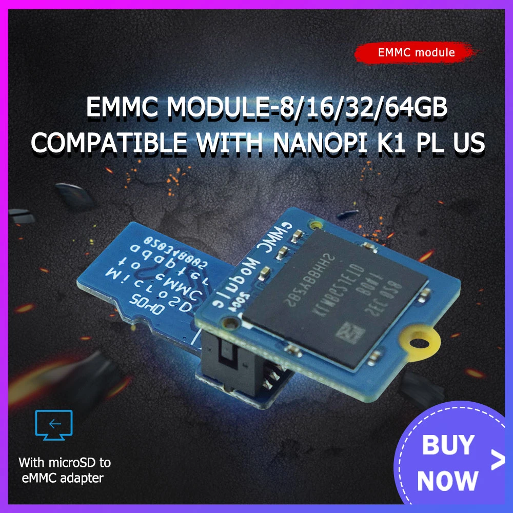EMMC module 8GB 16GB 32GB 64GB with microSD turn eMMC adapter T2|Demo ...