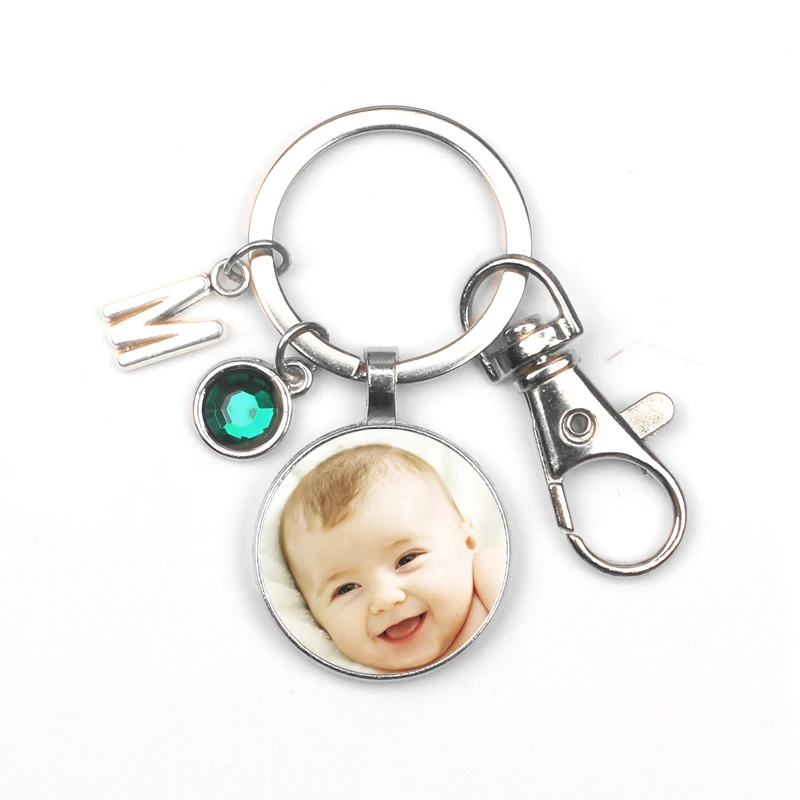Personalizeds Keychain Square Private Photo Family Baby Child Dad Mom ...