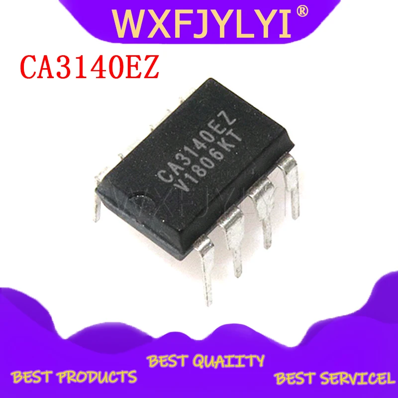 10pcs/lot CA3140EZ DIP8 CA3140 DIP 4.5MHz, BiMOS Operational Amplifier with MOSFET Input/Bipolar ...