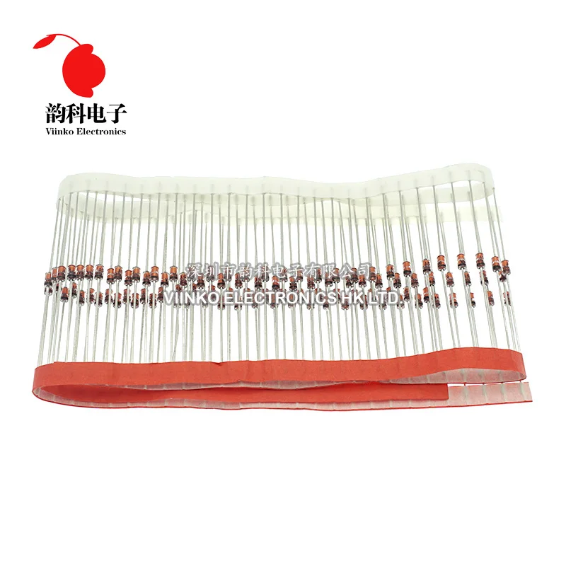 100pcs 1w Zener Diode Do-41 12v 13v 15v 16v 18v 20v 22v 24v 27v 30v 33v ...