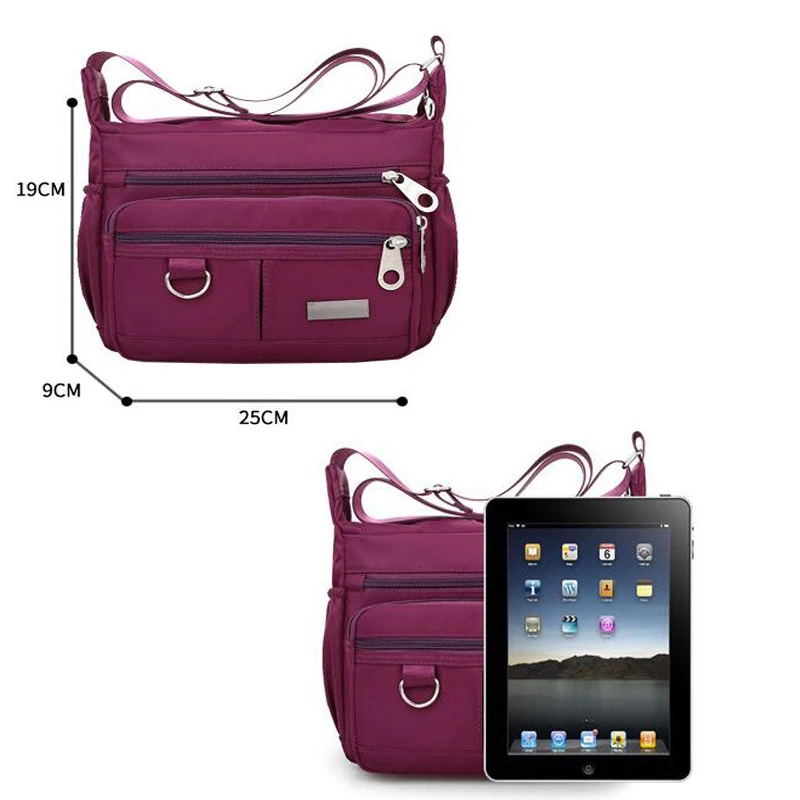 Сумка женская нейлоновая водонепроницаемая, саквояж кросс-боди ...