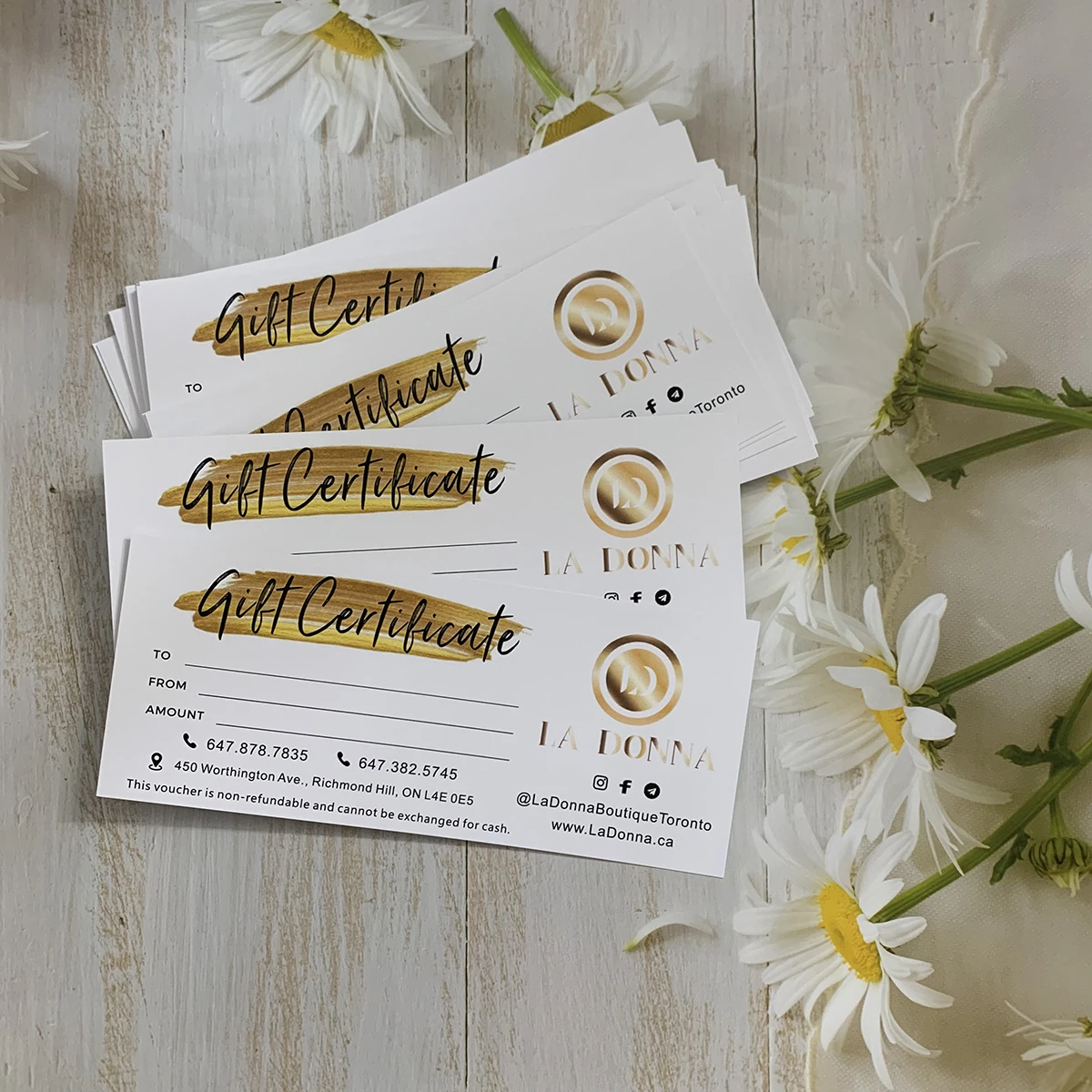 Personalized Gift Certificate Modern Printable Gift Card Custom ...