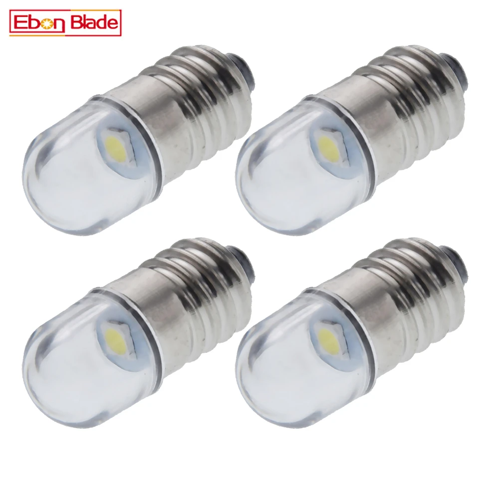 4Pcs E10 3V 6V 12V 24V White 2835 LED Bulb Minature Screw Upgrade Lamp ...