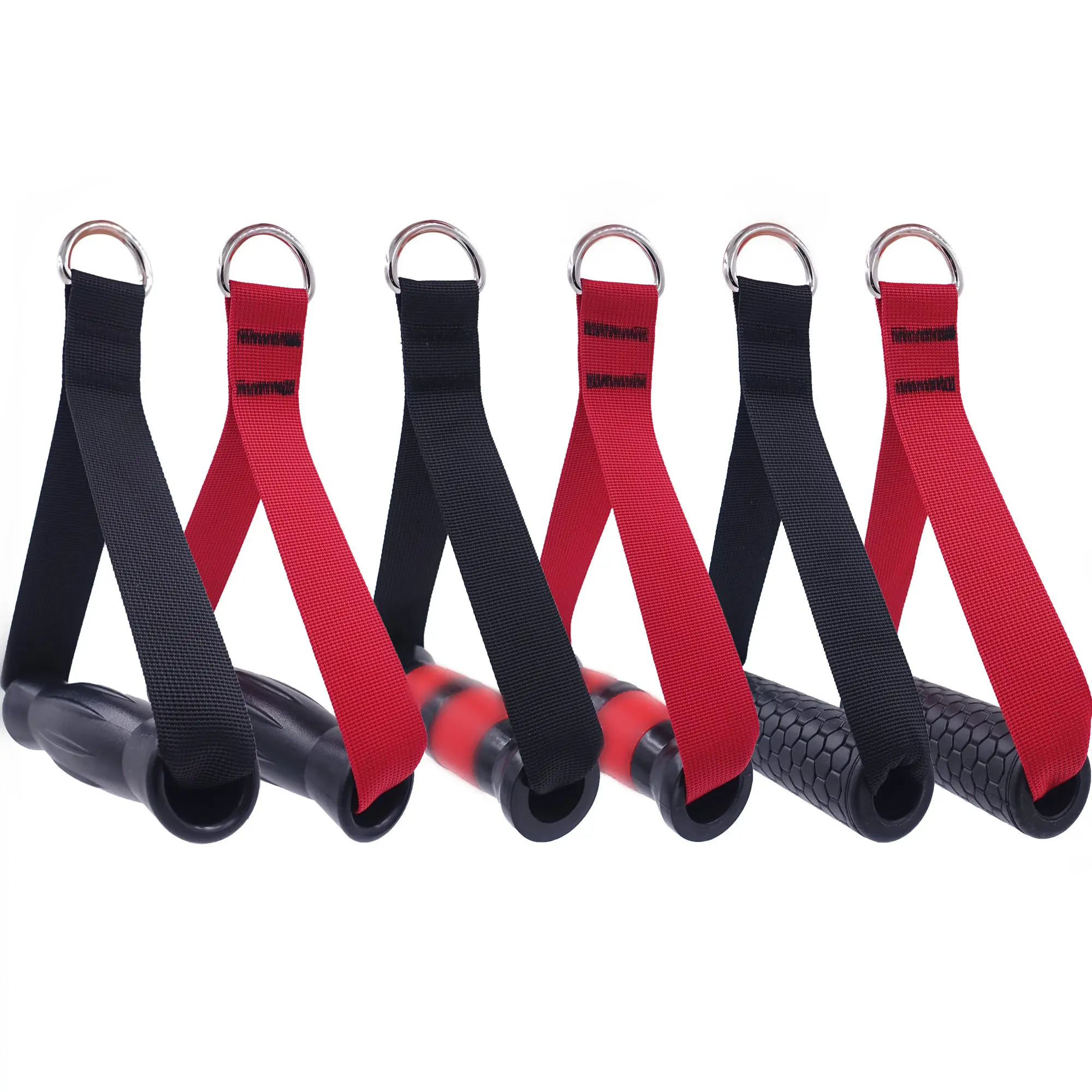 1 Pair Gym Resistance Bands Handles Anti-slip with D-ring Pull Rope ...