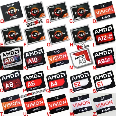 Etiqueta Original AMD FX A10 A8 Ryzen R7 R5 R3 CPU ordenador pegatina ...