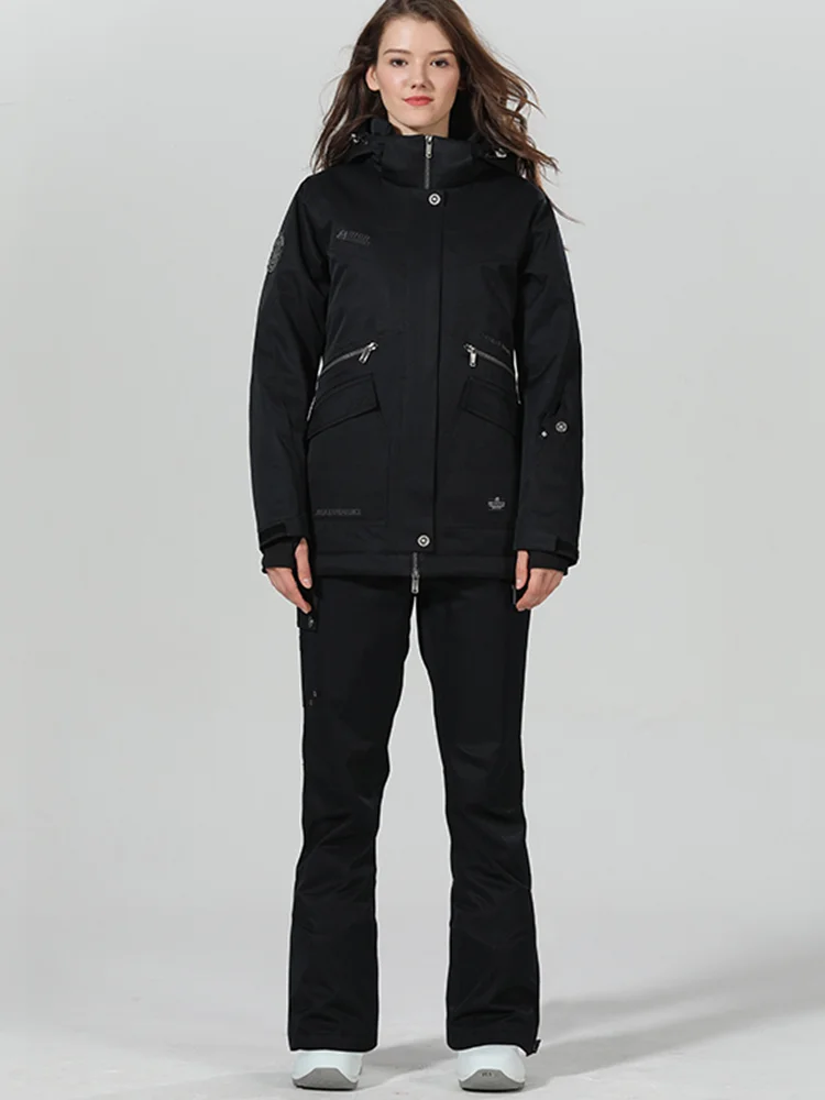 Горнолыжный костюм женский，лыжный костюм женский，зимний костюм женский ...