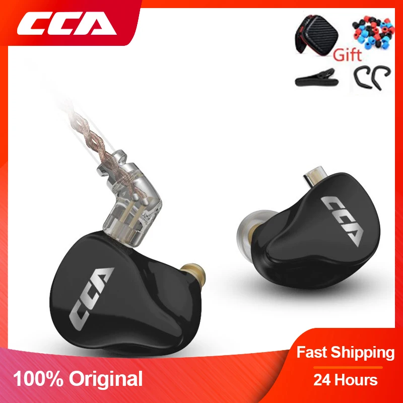 CCA auriculares intrauditivos CA16 con cable, dispositivos híbridos 7BA + 1DD, estéreo HIFI, IEM ...