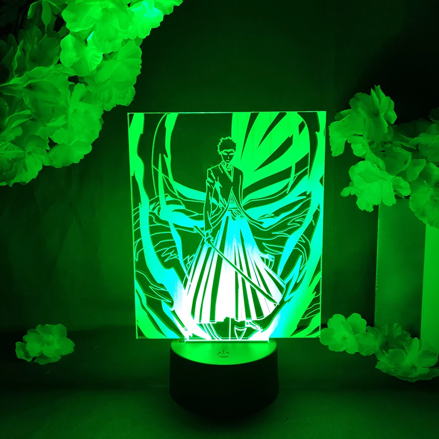 Ichigo Kurosaki Anime Lamp Bleach Bankai Figure Cool Lighting Bedroom ...
