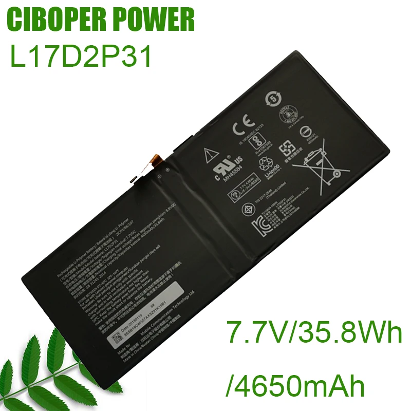CP Genuine Tablet Battery L17D2P31 7.7V/35.8Wh/4650mAh For Yoga Book ...