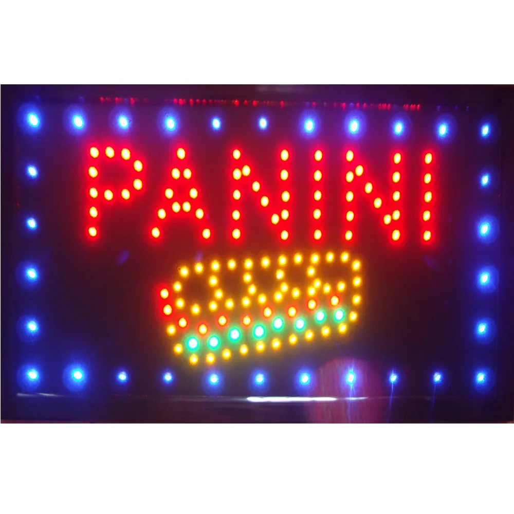 Led pizza panini open store sign neon lighted sign direct selling ...