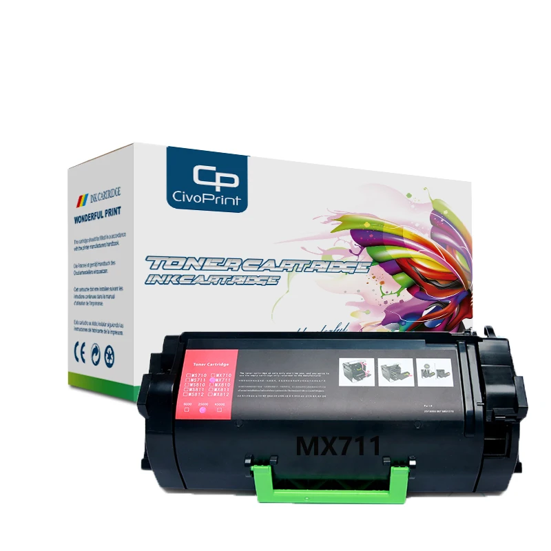 Civoprint-cartucho-de-t-ner-Compatible-con-MX711-para-impresora-Lexmark ...