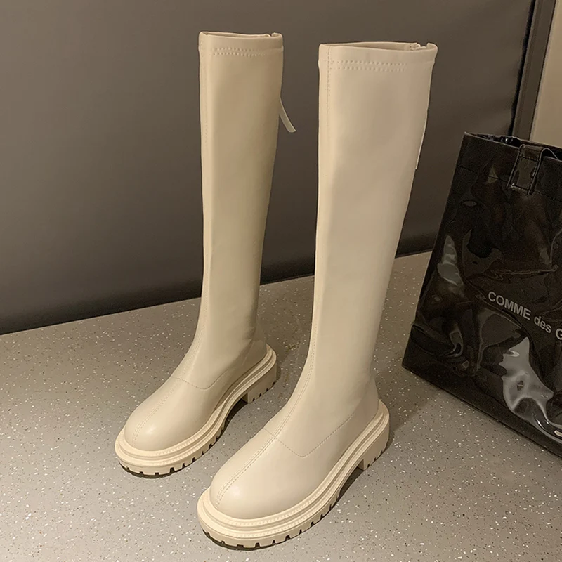 Flat Thigh High Boots Outfits