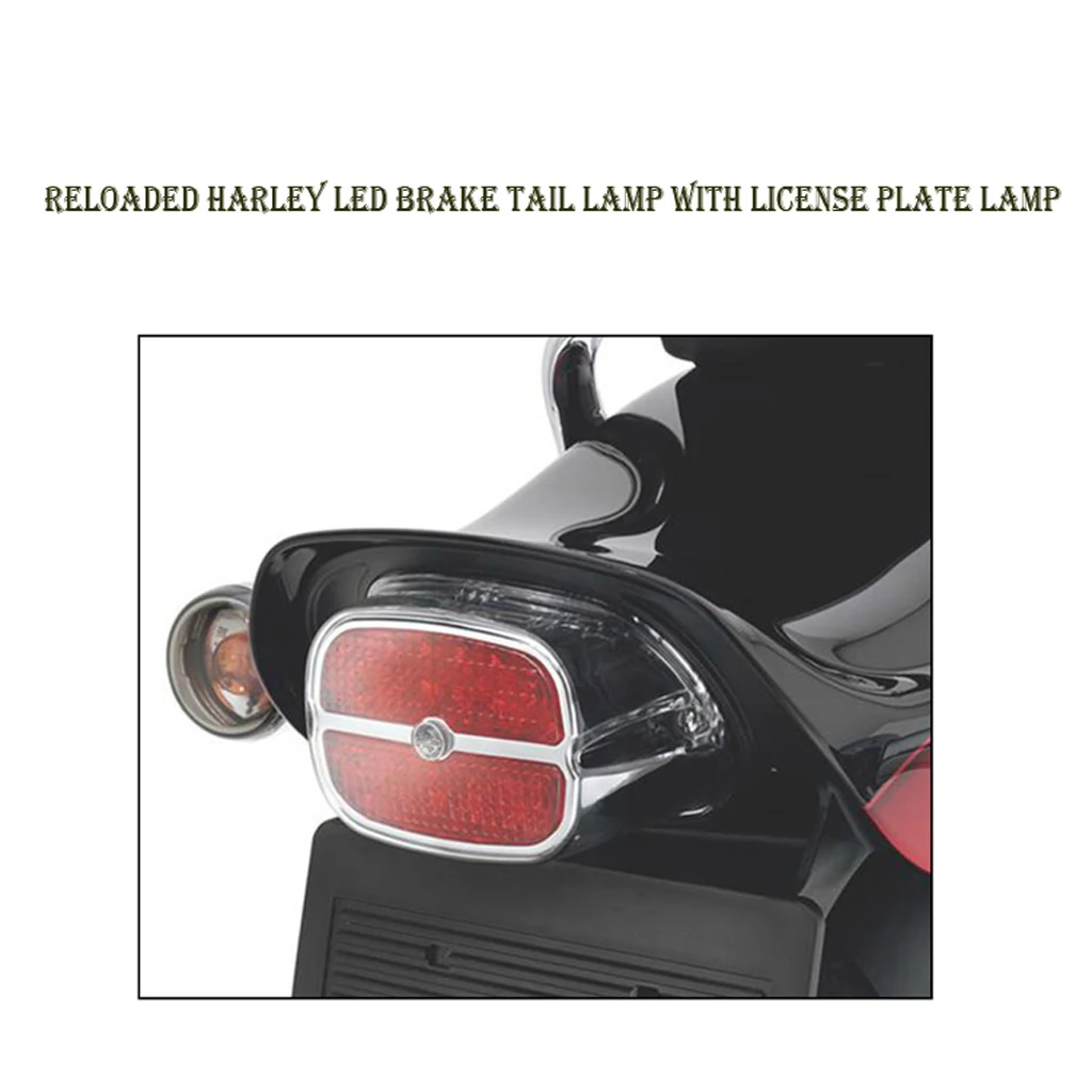 1 Piece Motorcycle LED Brake Tail Light License Plate Lamp Universal ...