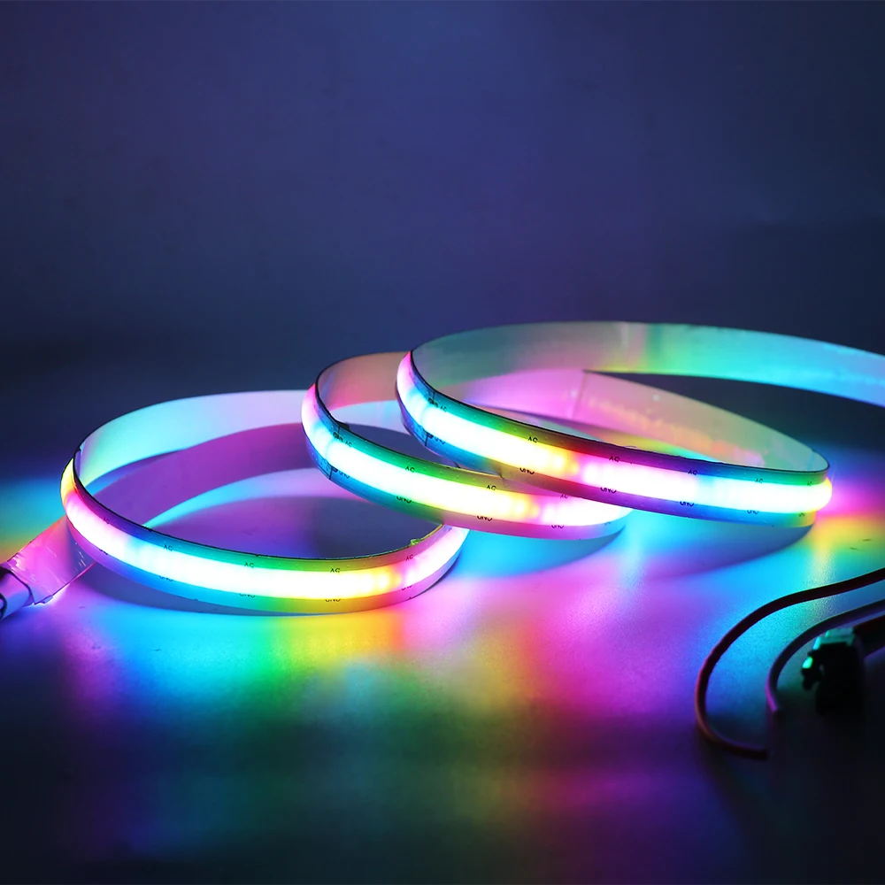 COB LED Strip Light DC 5V 332leds/m SK6812 RGB Full Color High Density ...