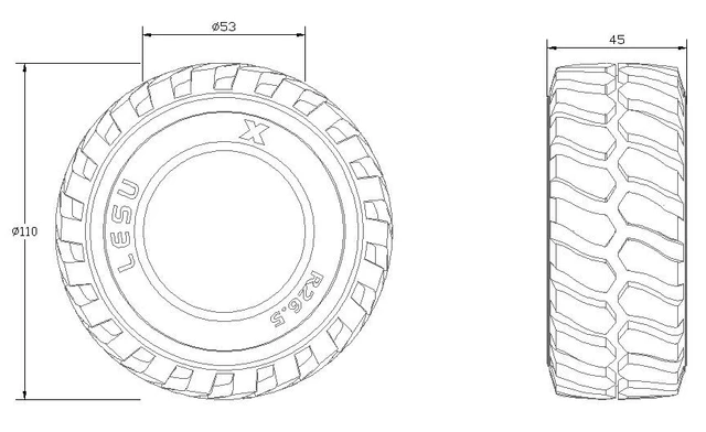 Truck Tire Drawing