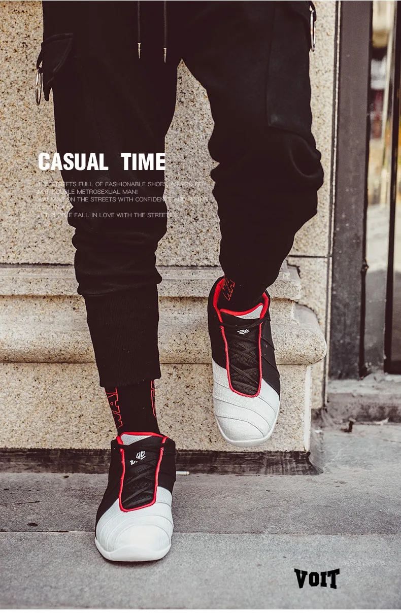VOIT Men Professional basketball shoes male gym shoes TAICHI combat non ...