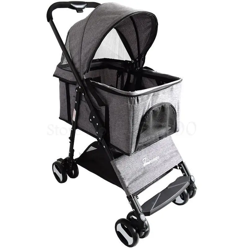 Doogo Pet Car Cat Dog Cart Lightweight Folding Separation Basket Small ...