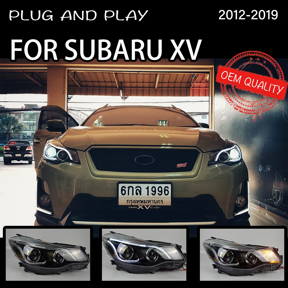 Headlight-For-SUBARU-XV-2011-2016-Car-LED-DRL-Hella-5-Xenon-Lens-Hid-H7 ...