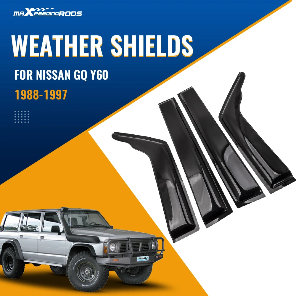 4x-Window-Moulding-Weathershields-Window-Sun-Visors-for-Nissan-Patrol ...