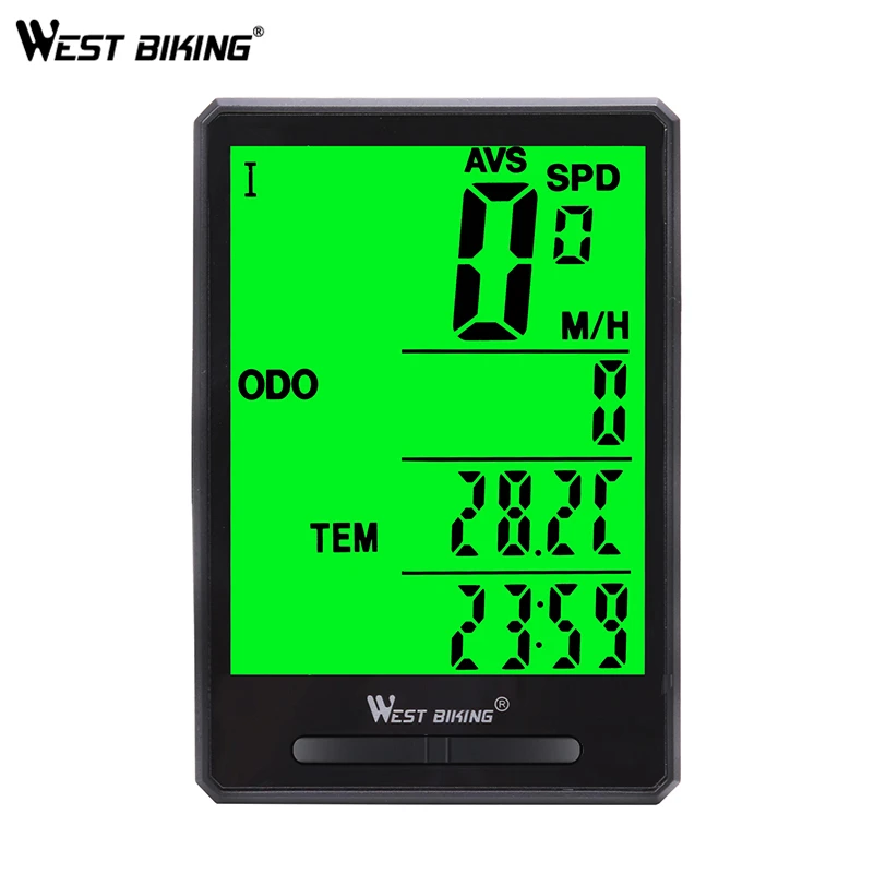 WEST BIKING Waterproof Bicycle Computer Wireless Wired MTB Bike LED ...