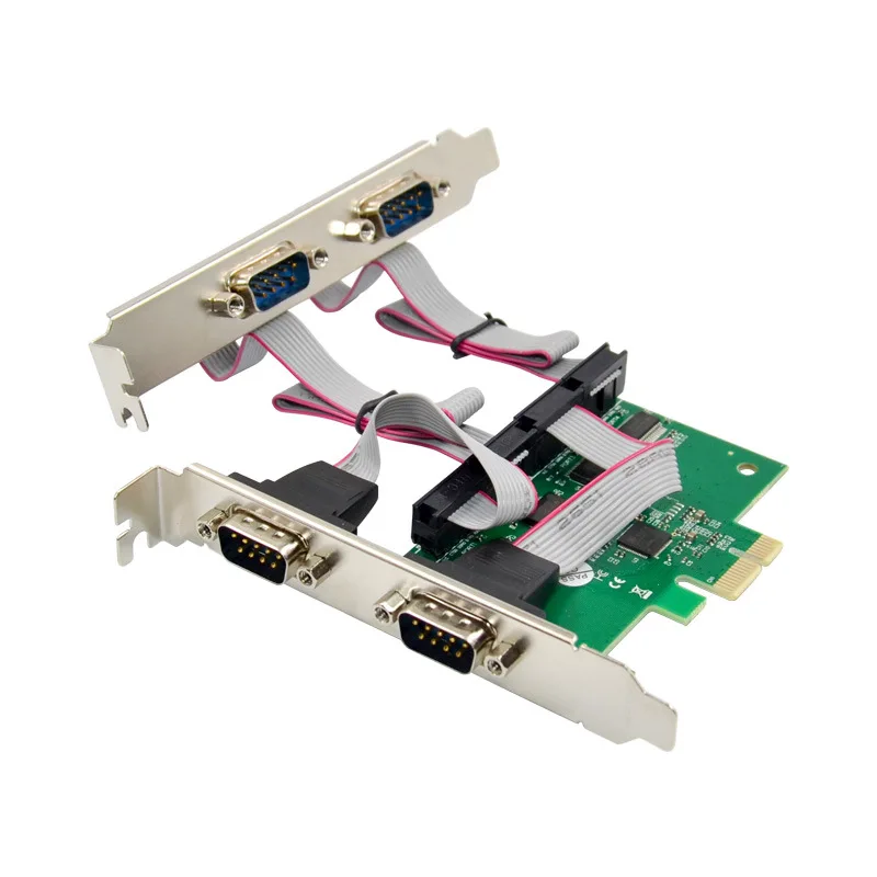 PCIe 4S serial port card DB-9 pin RS-232 serial industrial COM port ...