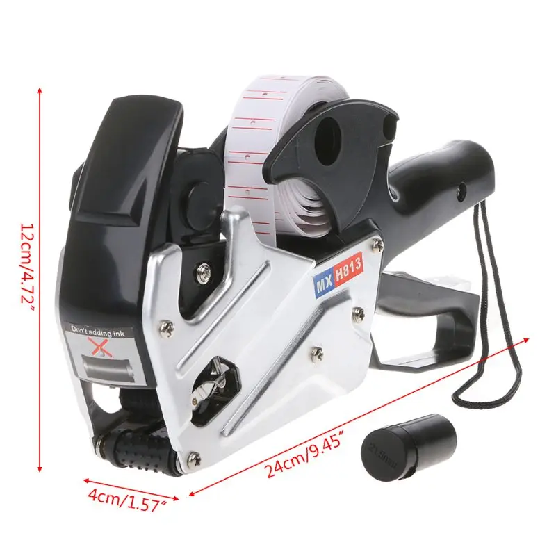 MX-H813 A-line 8 Digits Price Tag Gun Labeler Labeller Label Paper For ...