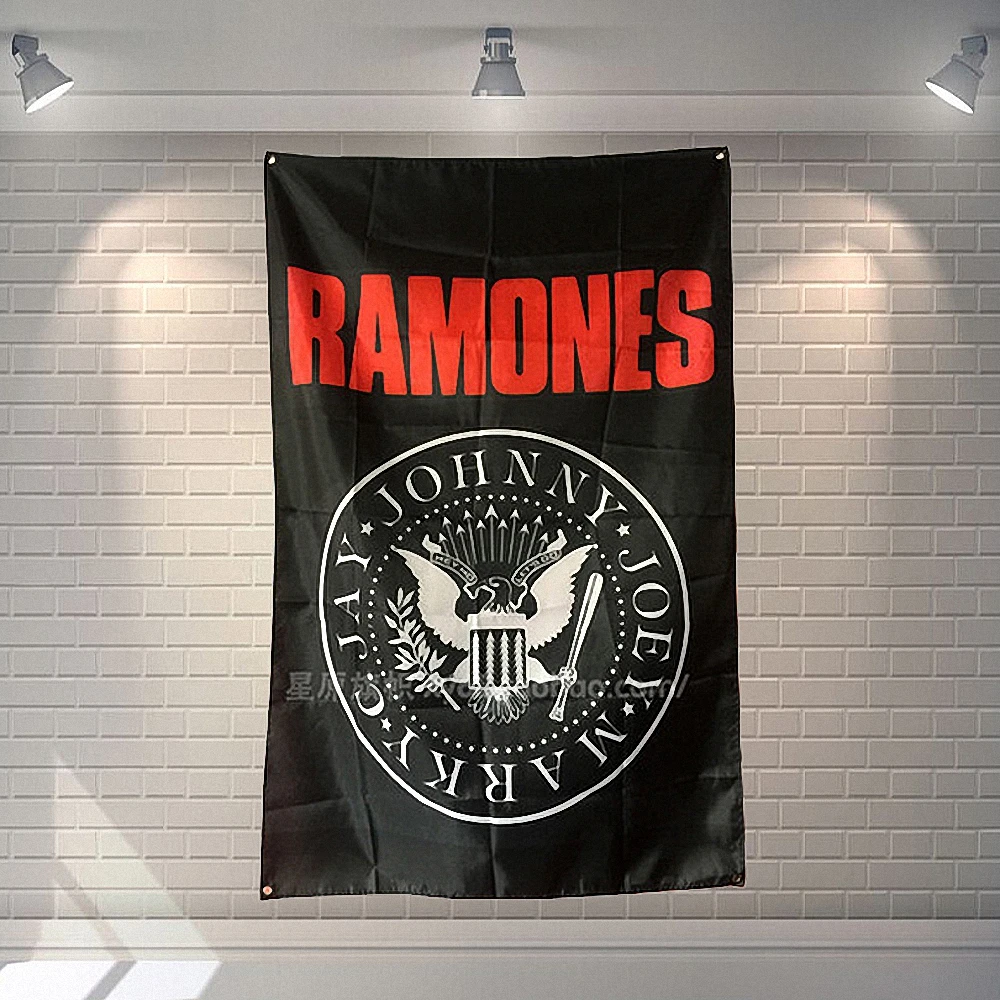 Metal Music Stickers Rock Band Poster Four Holes Banners Wall Flags ...