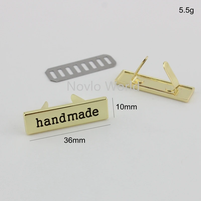 10-50 pieces,4 finish 36X10mm Decorative Handmade Label For Purse ...
