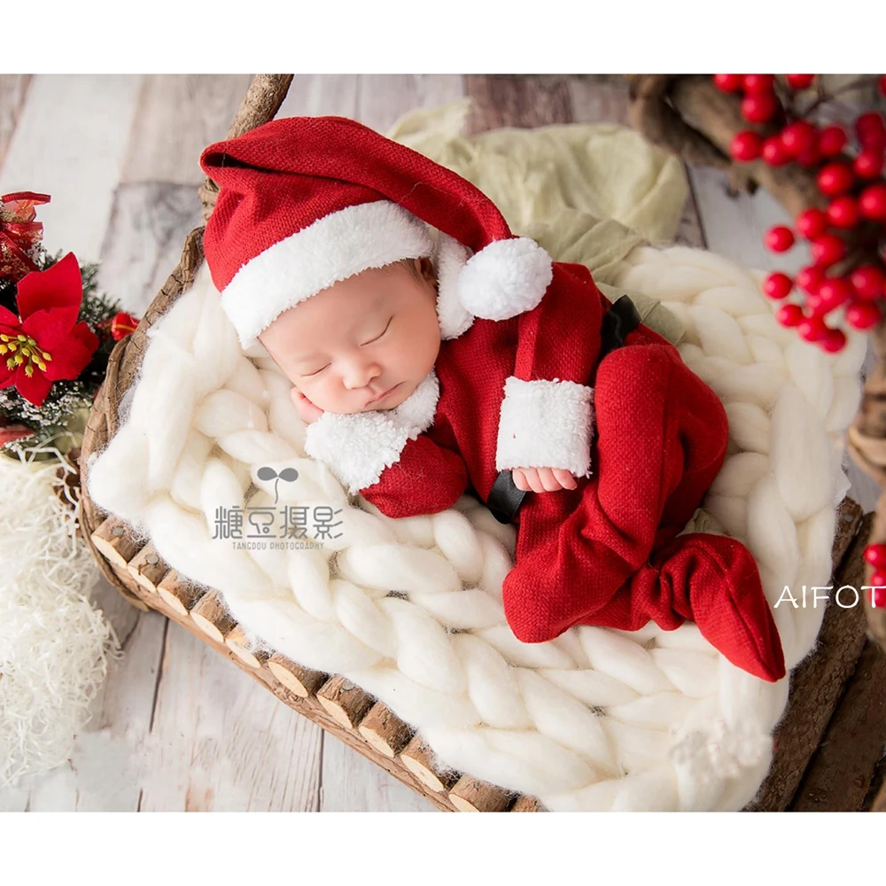 0 1 Month Baby Christmas Clothes Hat Newborn Photography Props Romper 0-1-month-baby-christmas-clothes-hat-newborn-photography-props-romper