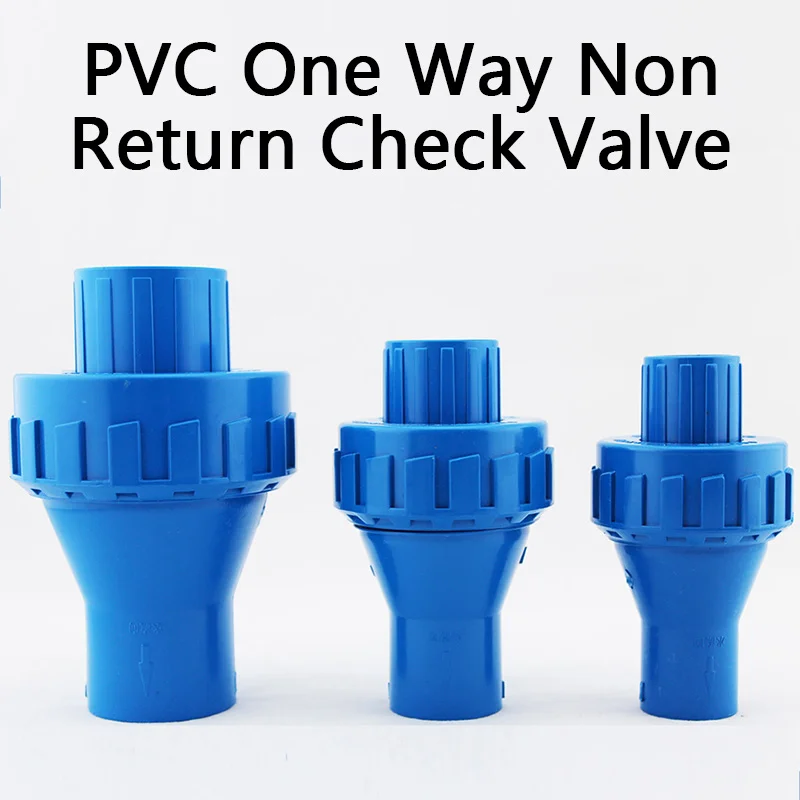 PVC One Way Non Return Check Valve Pipe Fitting Coupler Adapter Water ...