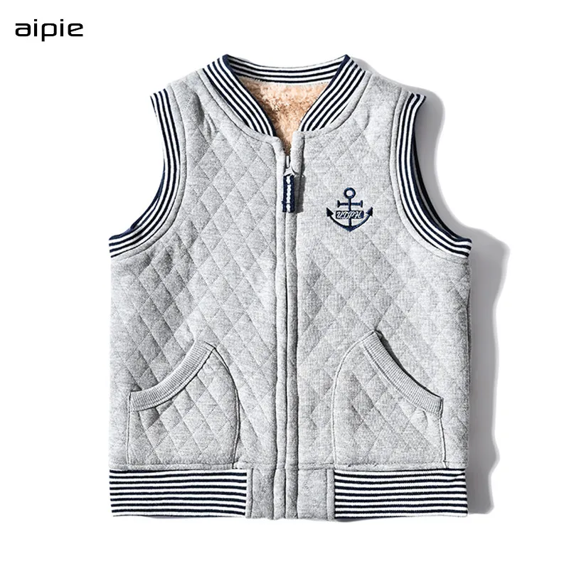 Chalecos con bordado de ancla para niños, ropa cálida y cómoda con ...