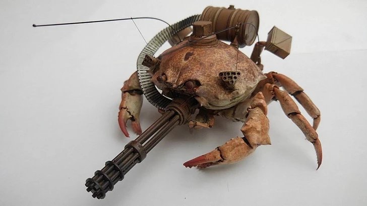 The New Crab Tank Fantasy Resin Gk Model Kit Unassembled Steampunk Crab ...
