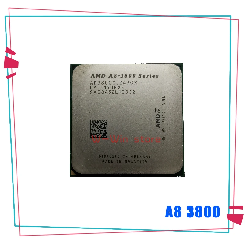 AMD A8-Series A8 3800 GHz Quad-Core CPU Processor AD3800OJZ43GX Socket ...