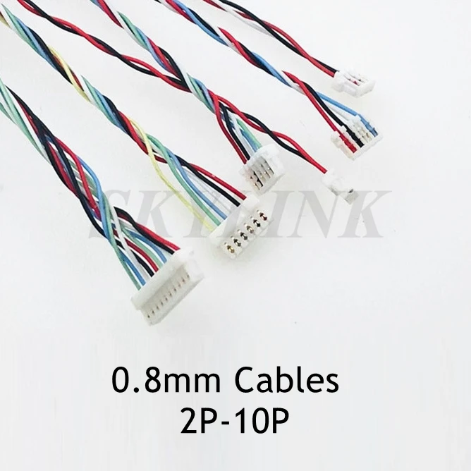 5PCS 0.8mm Single End Cable Wire 300mm 32AWG 2P 3P 4P 5P 6P 7P 8P 10P 0 ...
