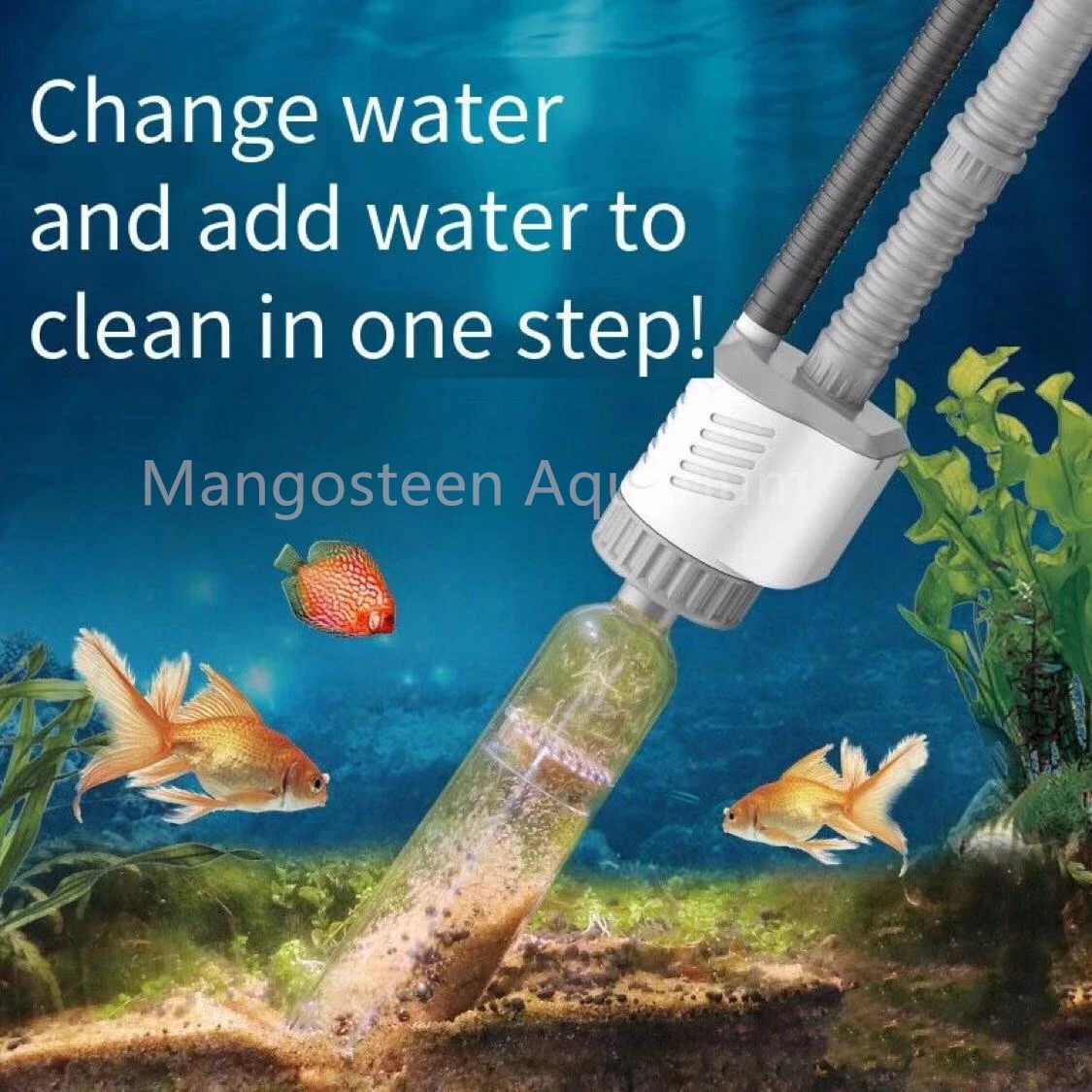 Fish tank cleaner automatic suction pump low water filter pump sand ...