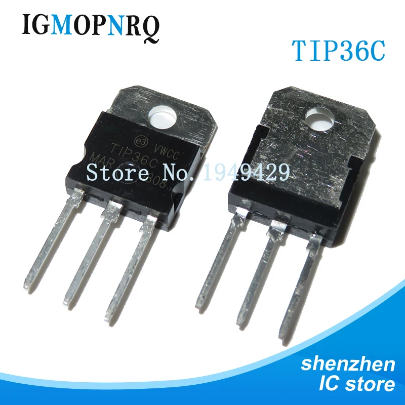 10PCS TIP36C TIP36 25A 100V TO 3P amplificador de potencia tubo IC ...