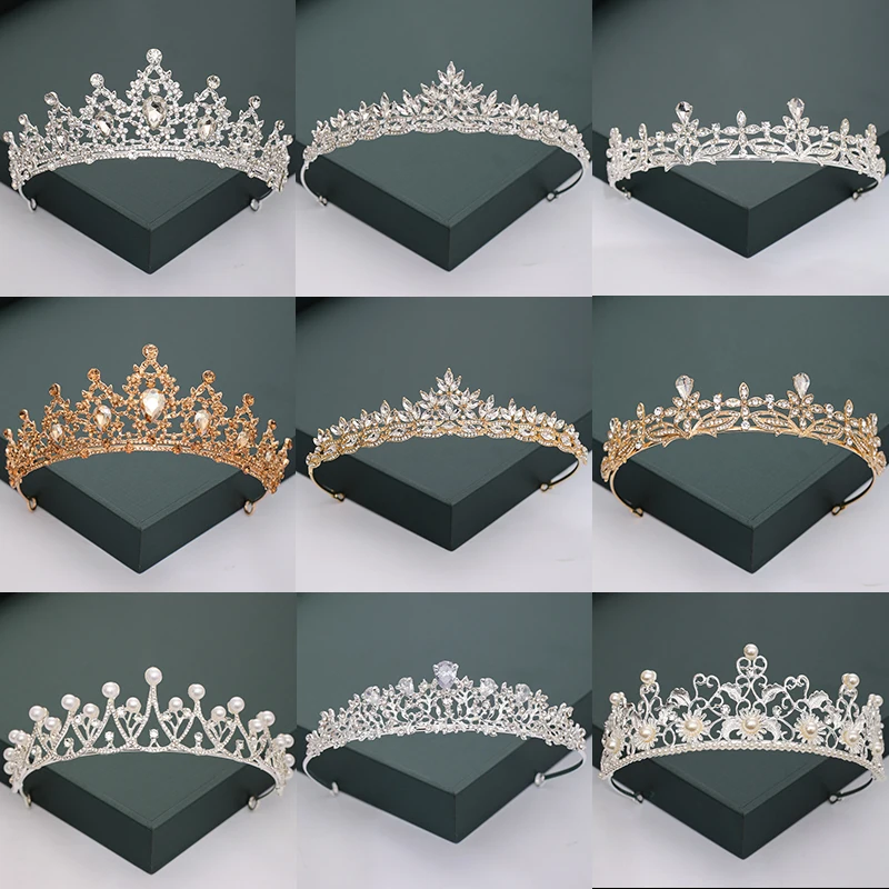 Tiara para casamento, acessório da moda cores dourada e prateada ...