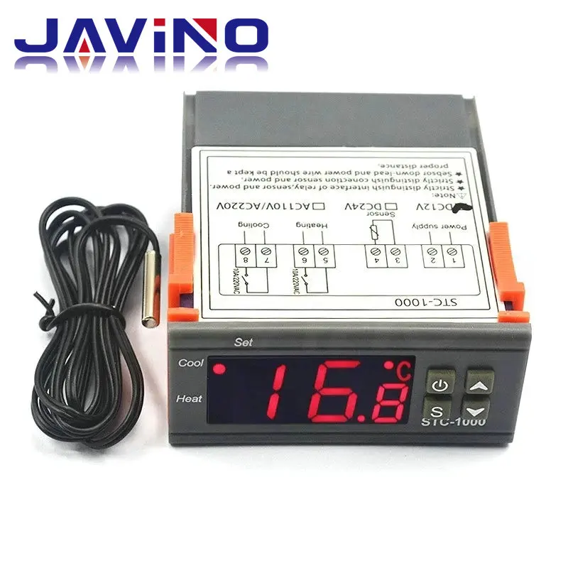 Digital-Temperature-Controller-Thermostat-Thermoregulator-incubator-Relay-LED-10A-Heating ...