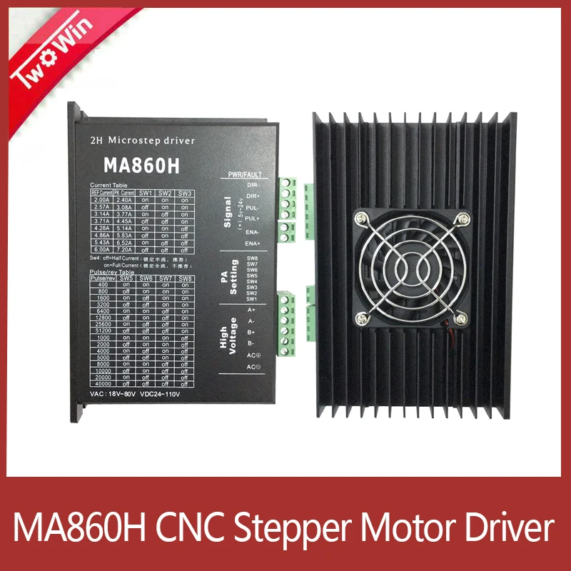 Ma860h cnc stepper driver de motor 24 110110vdc 256 subdivisão ...