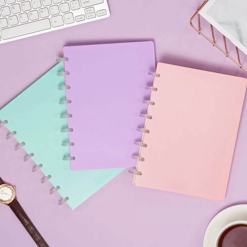 Notebook removível com folhas soltas a4 a5, bloco de notas com furos de ...