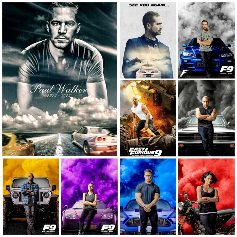 Diy-Fast-And-Furious-Movie-Diamond-Painting-Poster-Cross-Stitch-Art ...