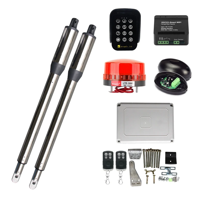 300kg 와이파이 원격 제어와 자동 스윙 게이트 오프너 무선 키패드 전기 스윙 도어 운영자 모터 액세스 제어엑세스 제어 키트