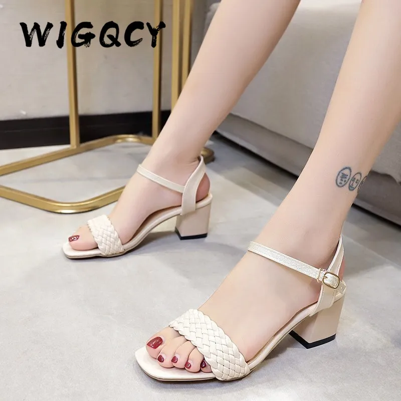 Women-Sandals-Female-Square-High-Heels-PU-Leather-Sandals-Open-Toe-Lady ...