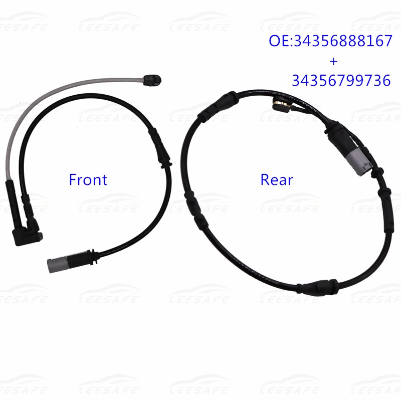 Front+Rear Brake Pad Wear Warning Contact OEM NO 34356888167 ...