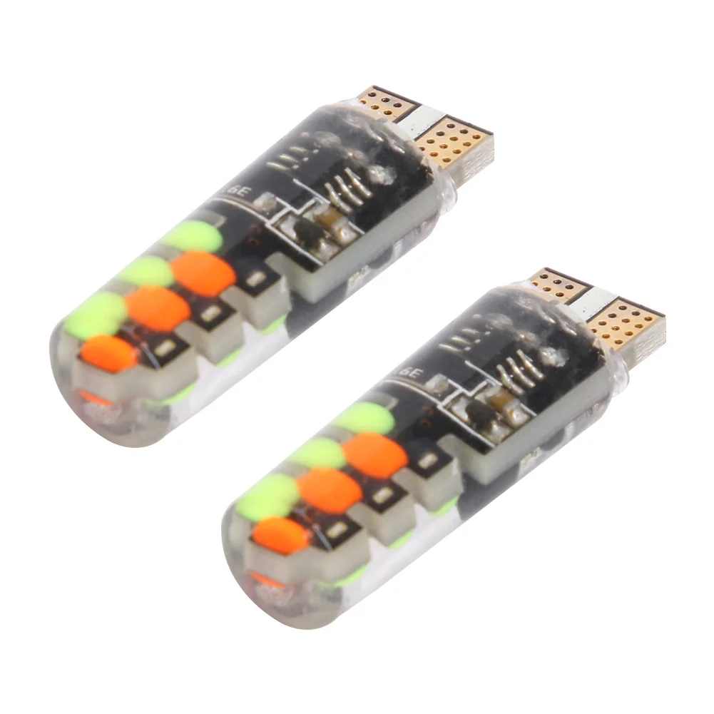 For You two T10 led cob RGB remote control car bulb map to spread ...