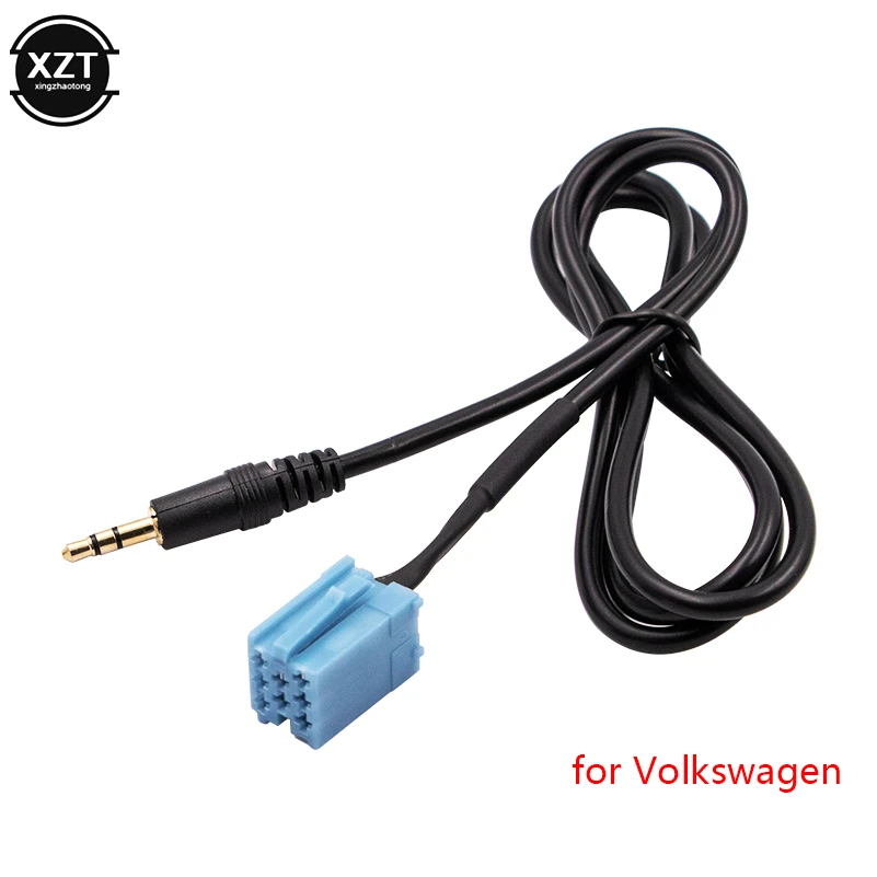 3.5mm Jack Connect Car Radio AUX Audio Line Input Cable Adapter For VW ...